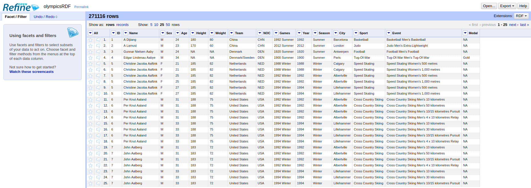 Creating Linked Data. Using OpenRefine to transform tabular… | by Angus Addlesee | Wallscope ...