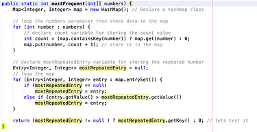Java: Most Repeated Number in an Array using HashMap | by Christopher The II | Medium