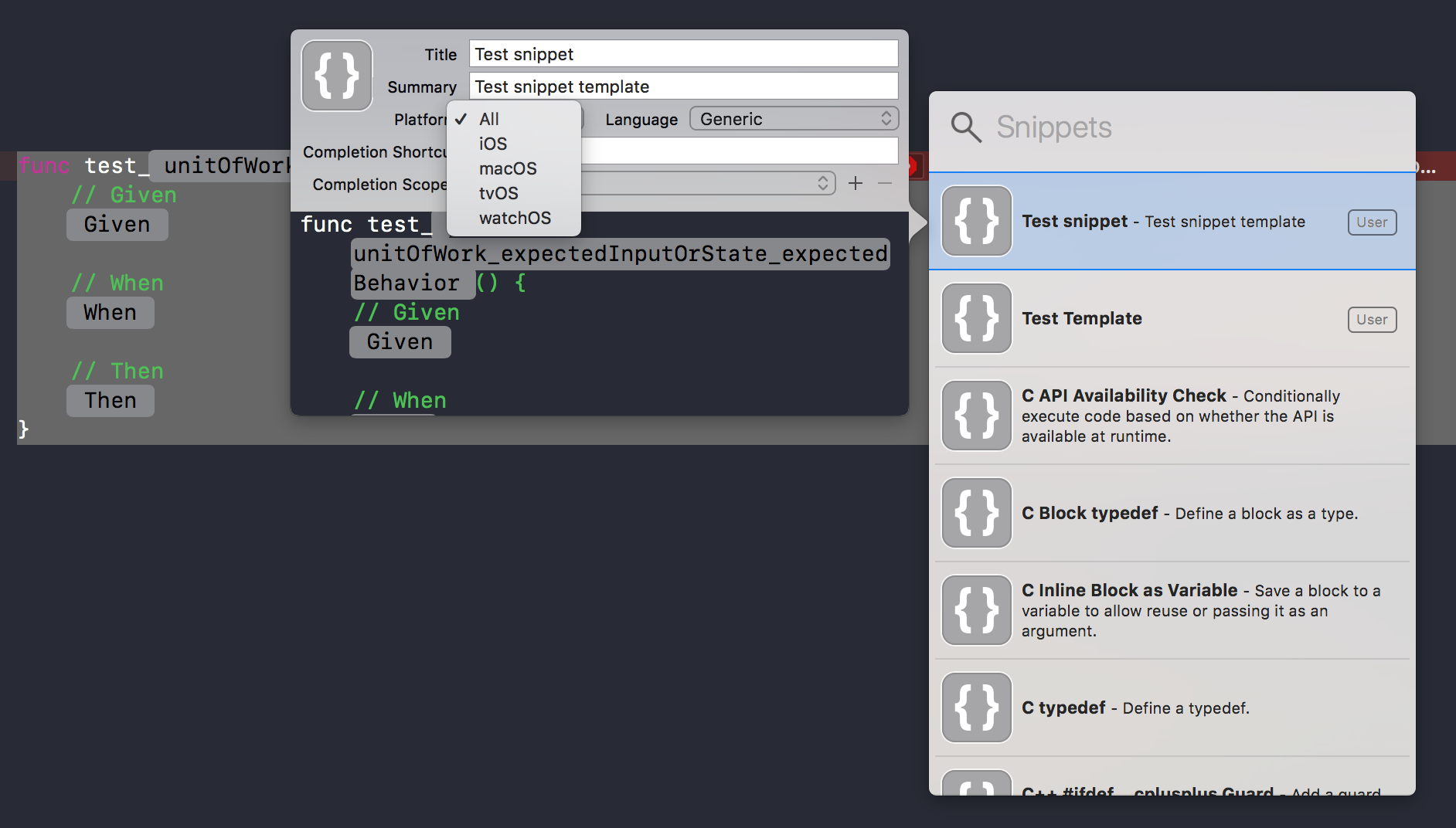 Increase productivity by using custom code snippets | by Aaina jain | Swift India | Medium