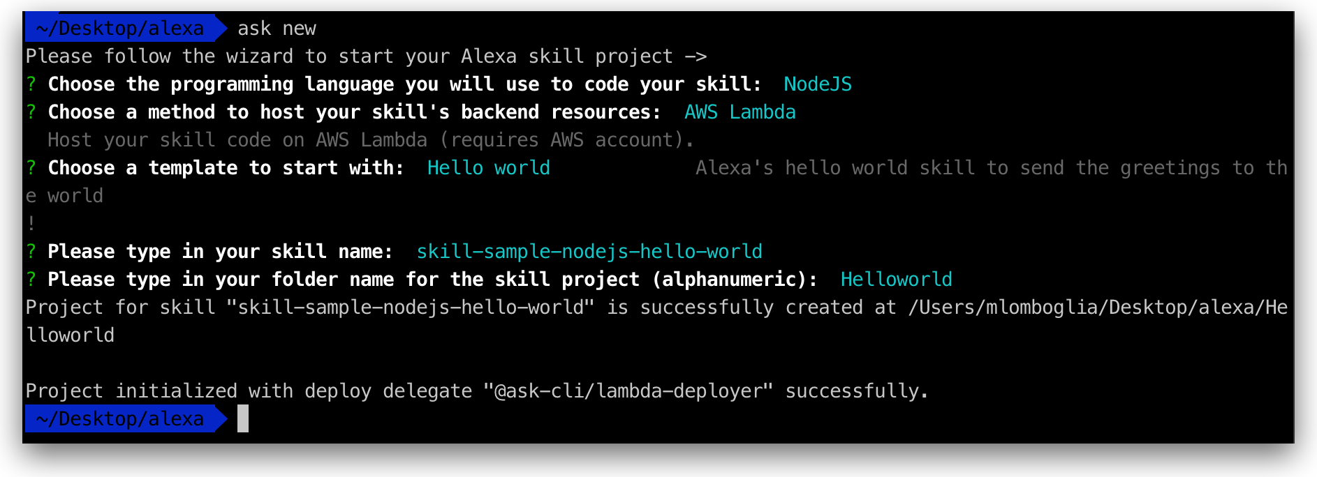 Quickly Build an Alexa Skill Using ASK CLI | by Marcos Lombog | The Startup | Medium