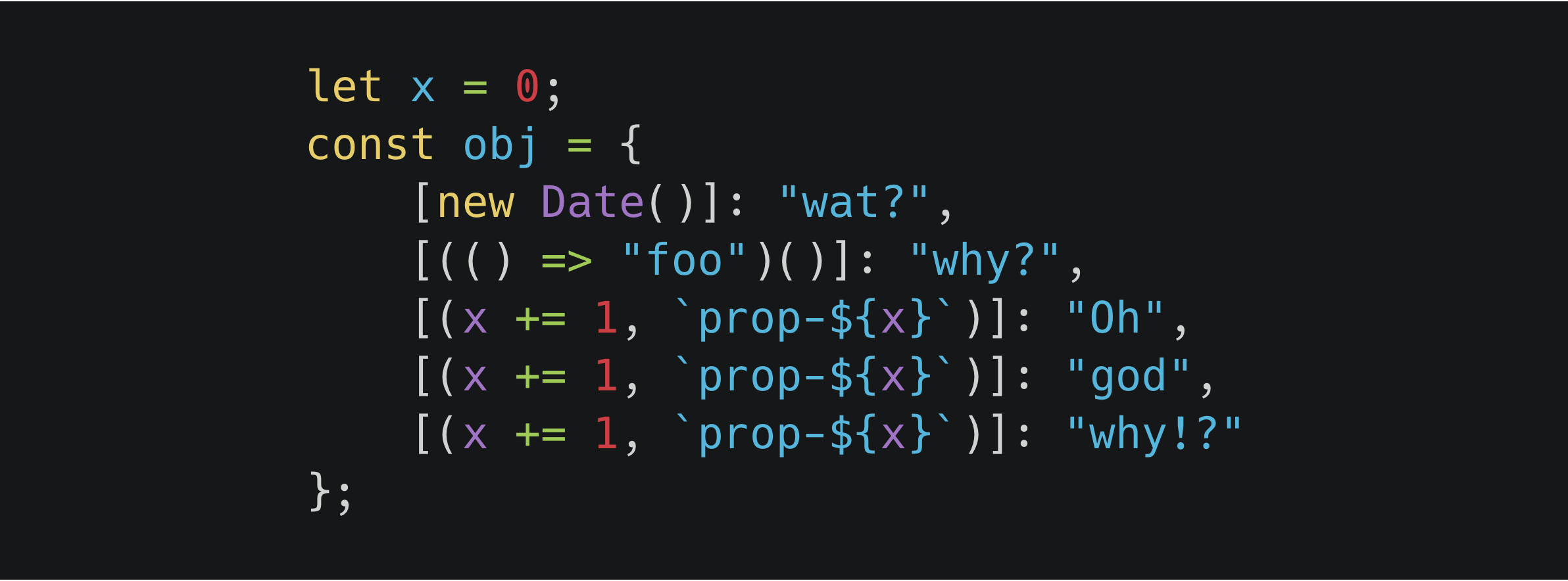 JS in 60s: Computed Property Names | by Brian Mearns | The Startup | Medium