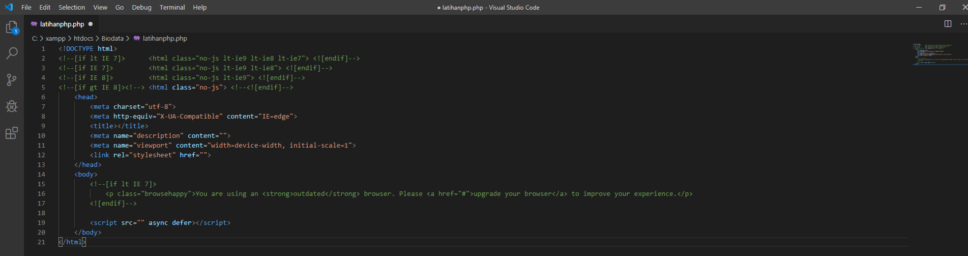 Biodata Sederhana Dengan PHP. Hallo teman — teman saya akan sedikit ...