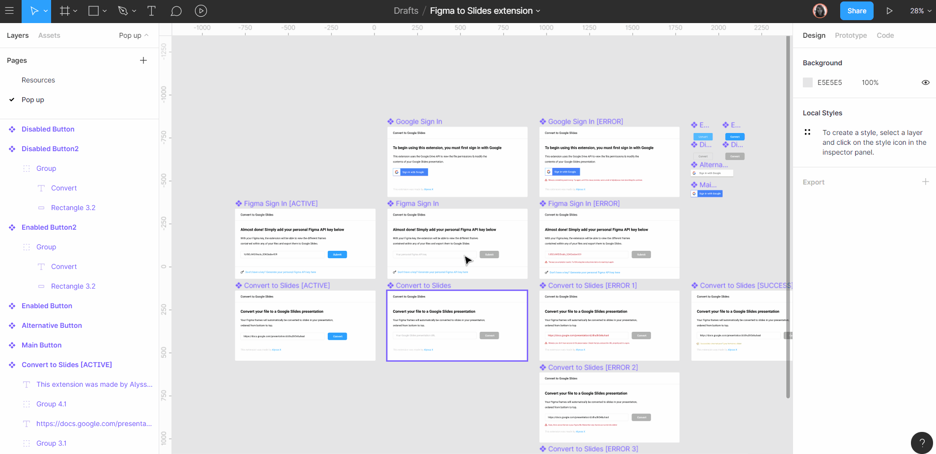 Building a Chrome Extension to Convert From Figma to Google Slides