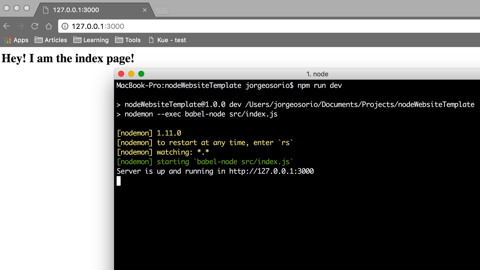 Create A Simple Website With Nodejs Tests And Es6 Support By Jorge Osorio Isfco Engineering