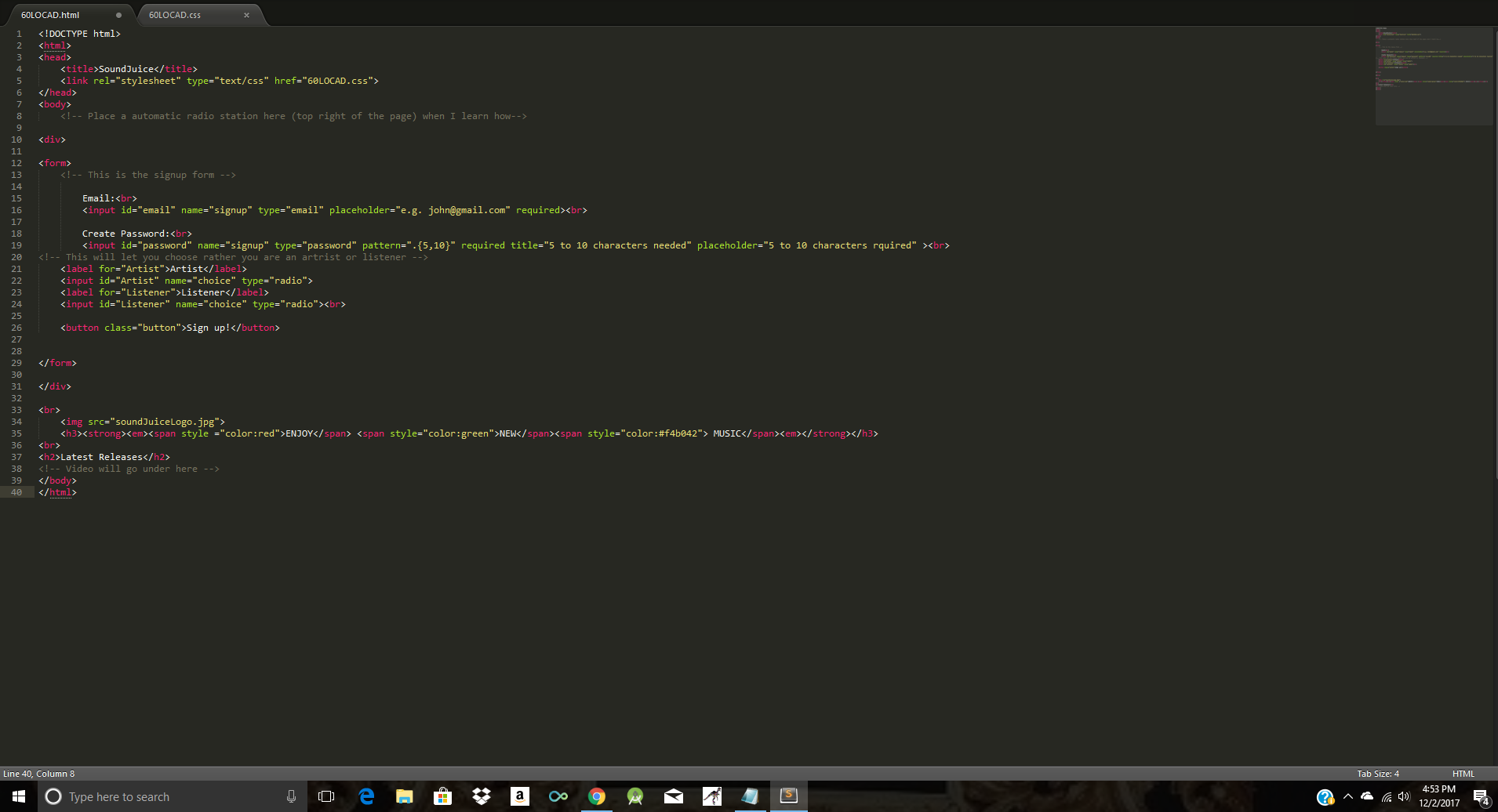 Beginning of 60 #LOCAD (Lines of Code A Day) Challenge! (Code example ...