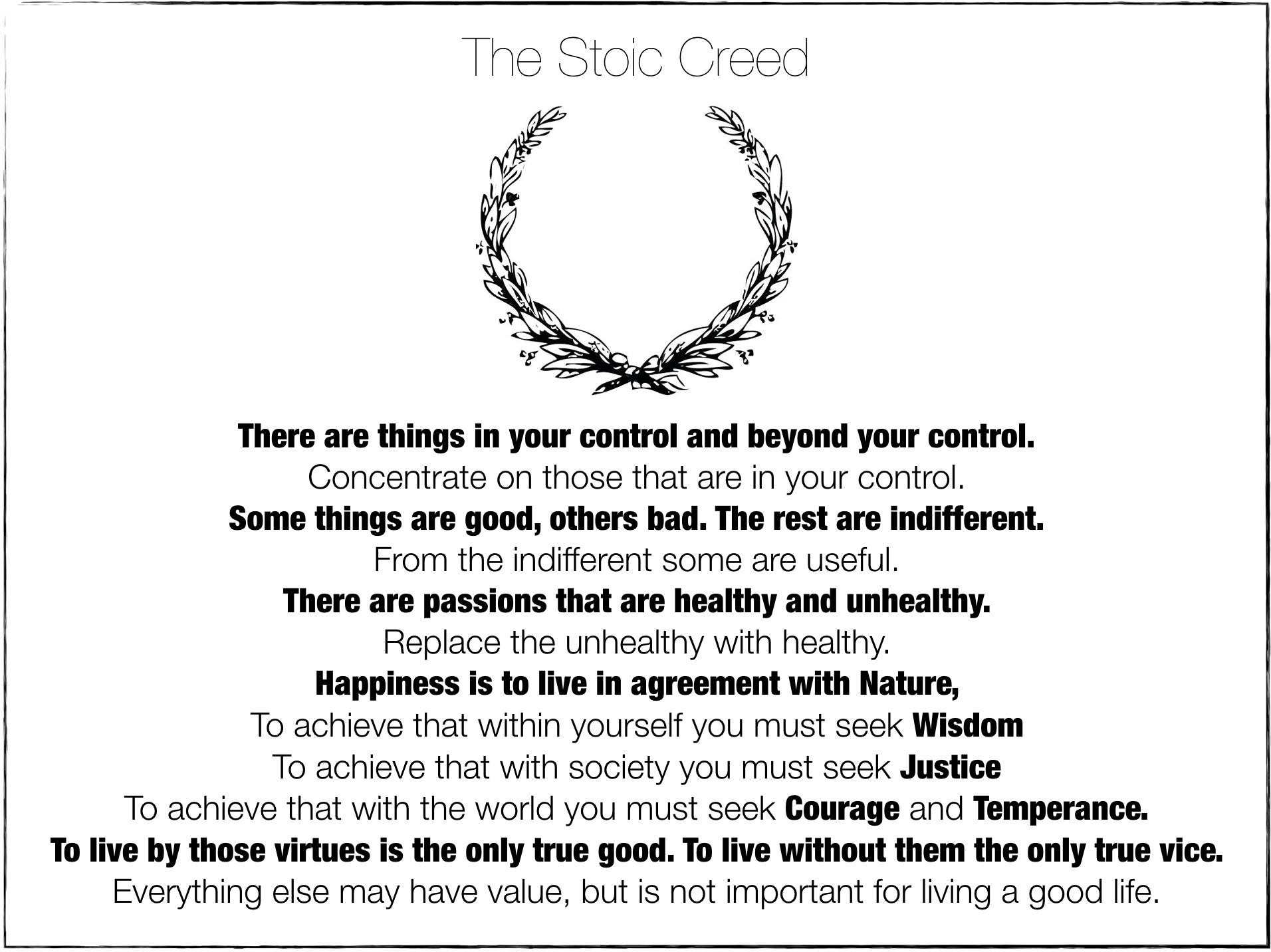 The Stoic Creed - Stoicism — Philosophy as a Way of Life - Medium