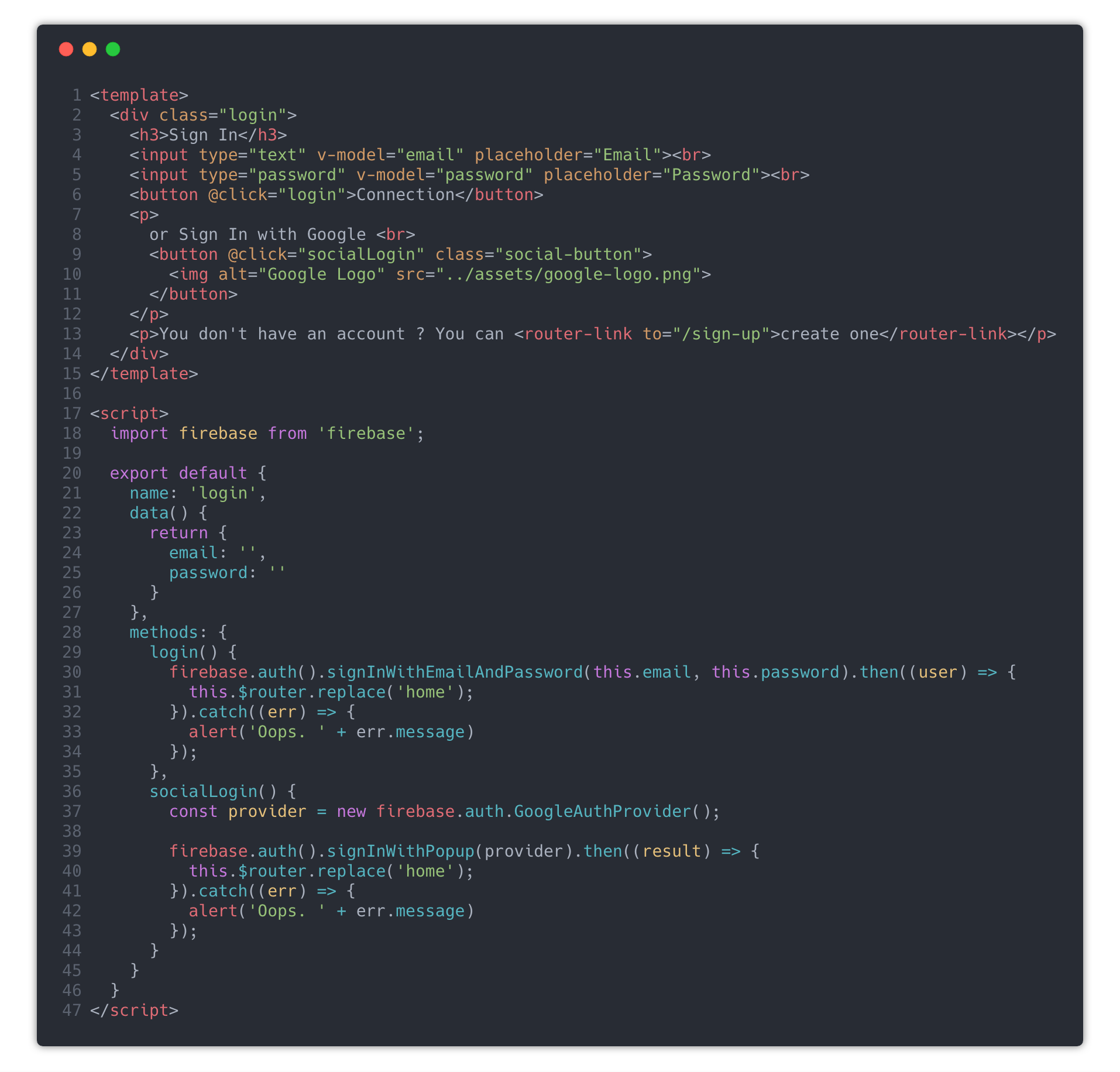 Vue 2 Firebase How To Add Firebase Social Sign In Into