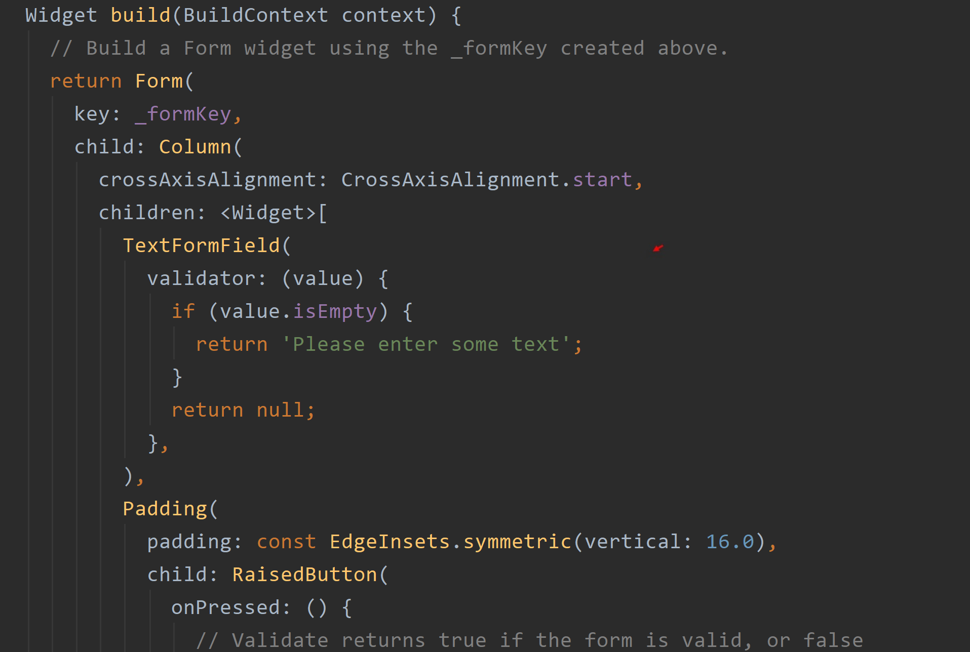 Flutter How To Focus A Text Field That Is Not Validating