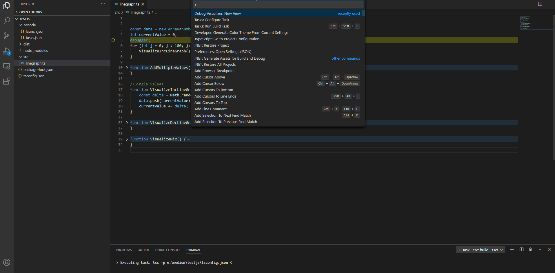 Visualize data structures in debug mode in typescript | codeburst