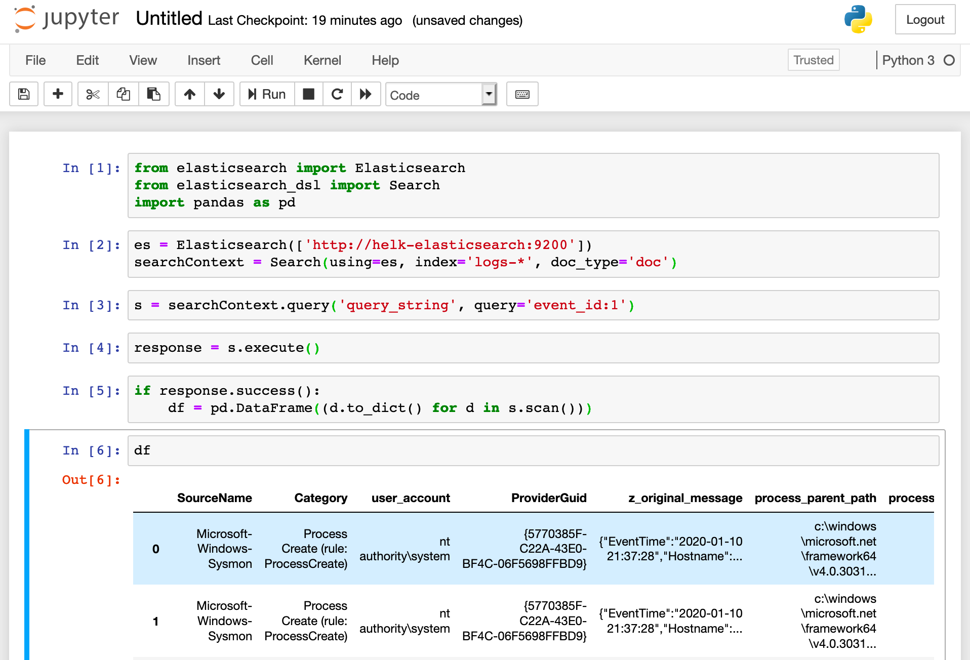 Jupyter Notebooks 📓 from SIGMA Rules 🛡⚔️ to Query Elasticsearch 🏹 | by Roberto Rodriguez | Open ...