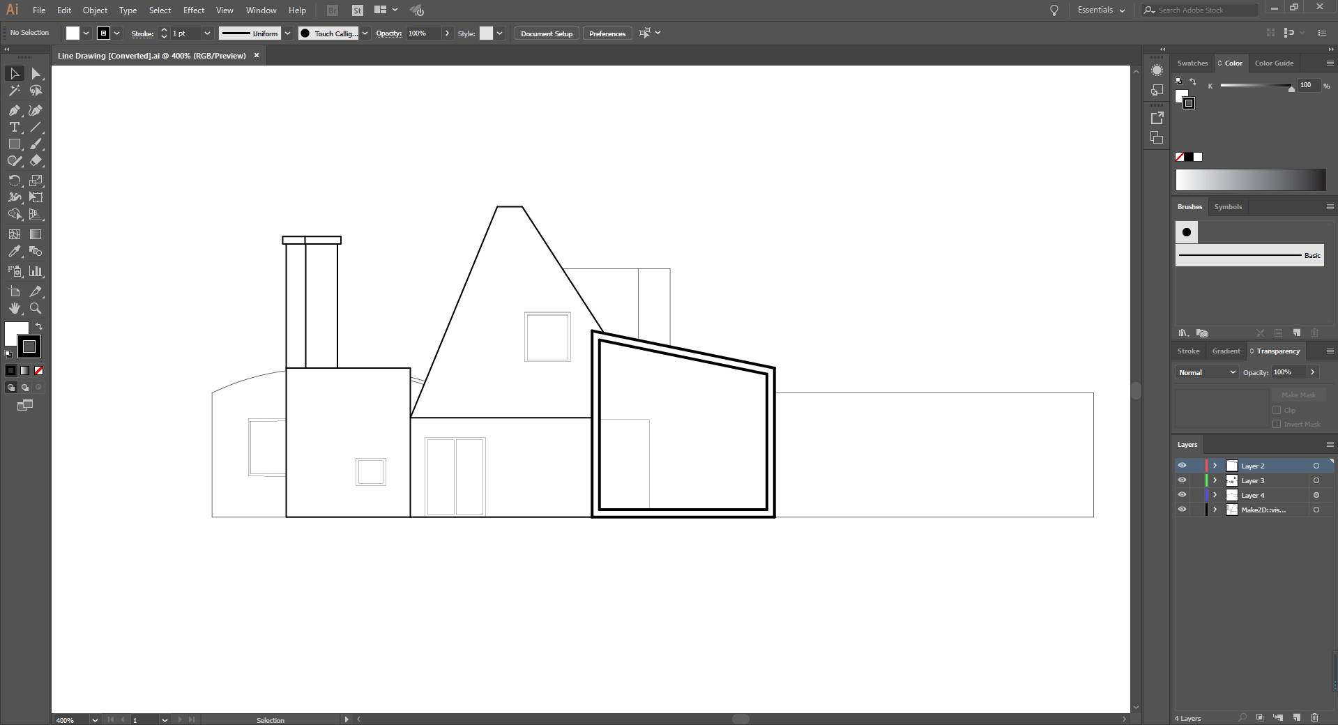 Rendering section drawing by Rhino to represent your idea