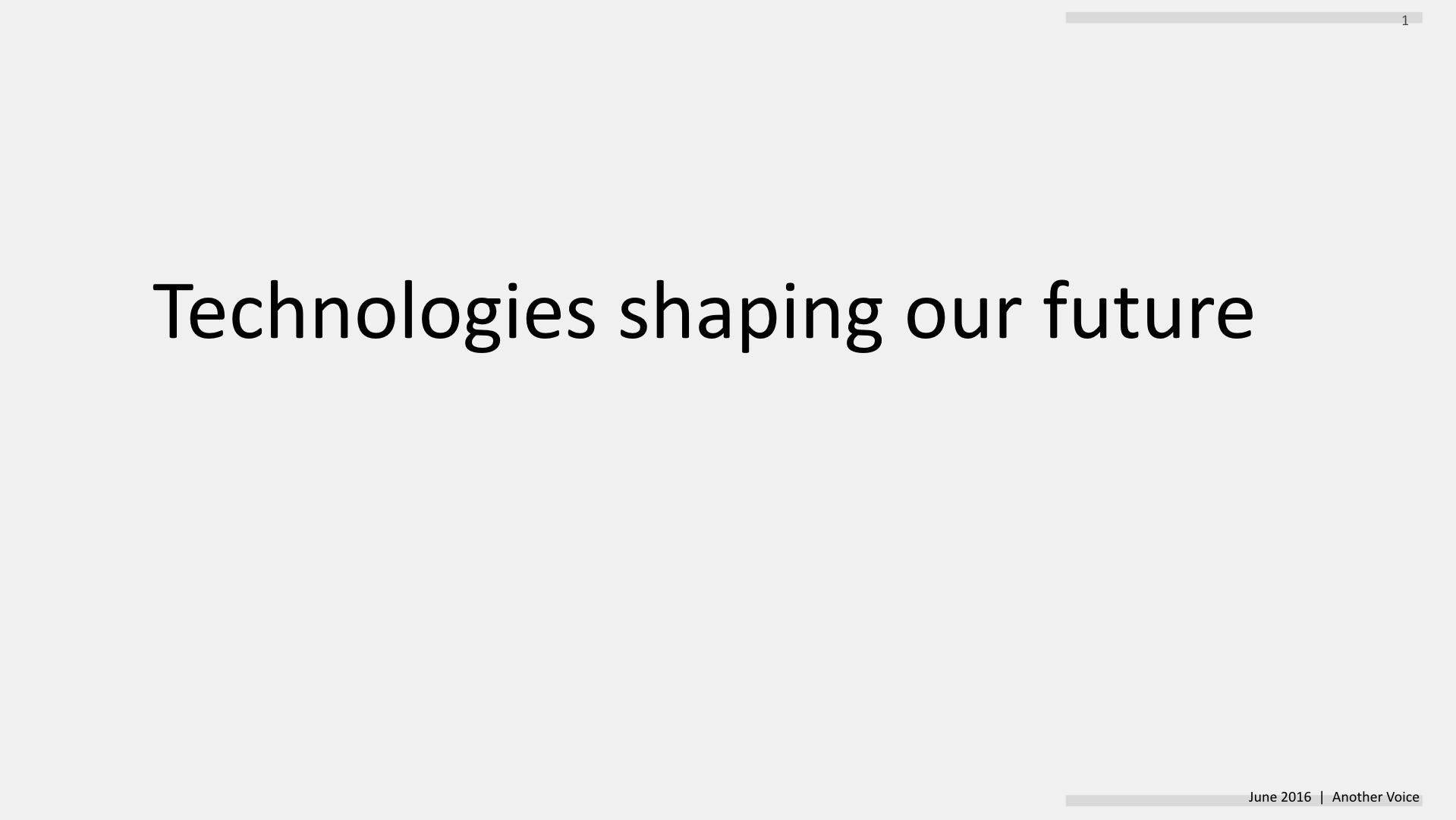 Technologies shaping our future - Traction Report - Medium