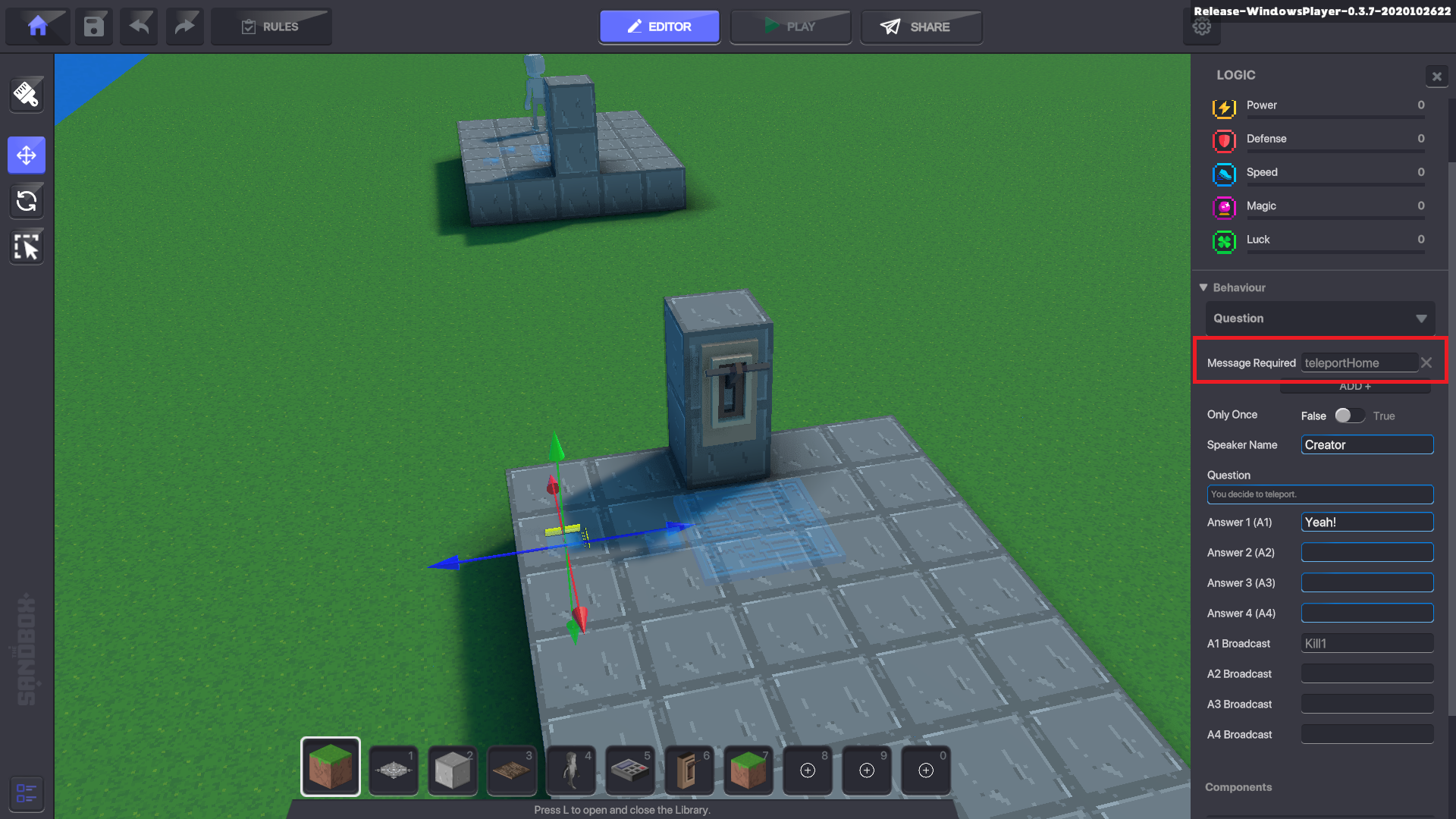 How to: 2-way teleport system -The Sandbox Game Maker v0.37 | by The ...