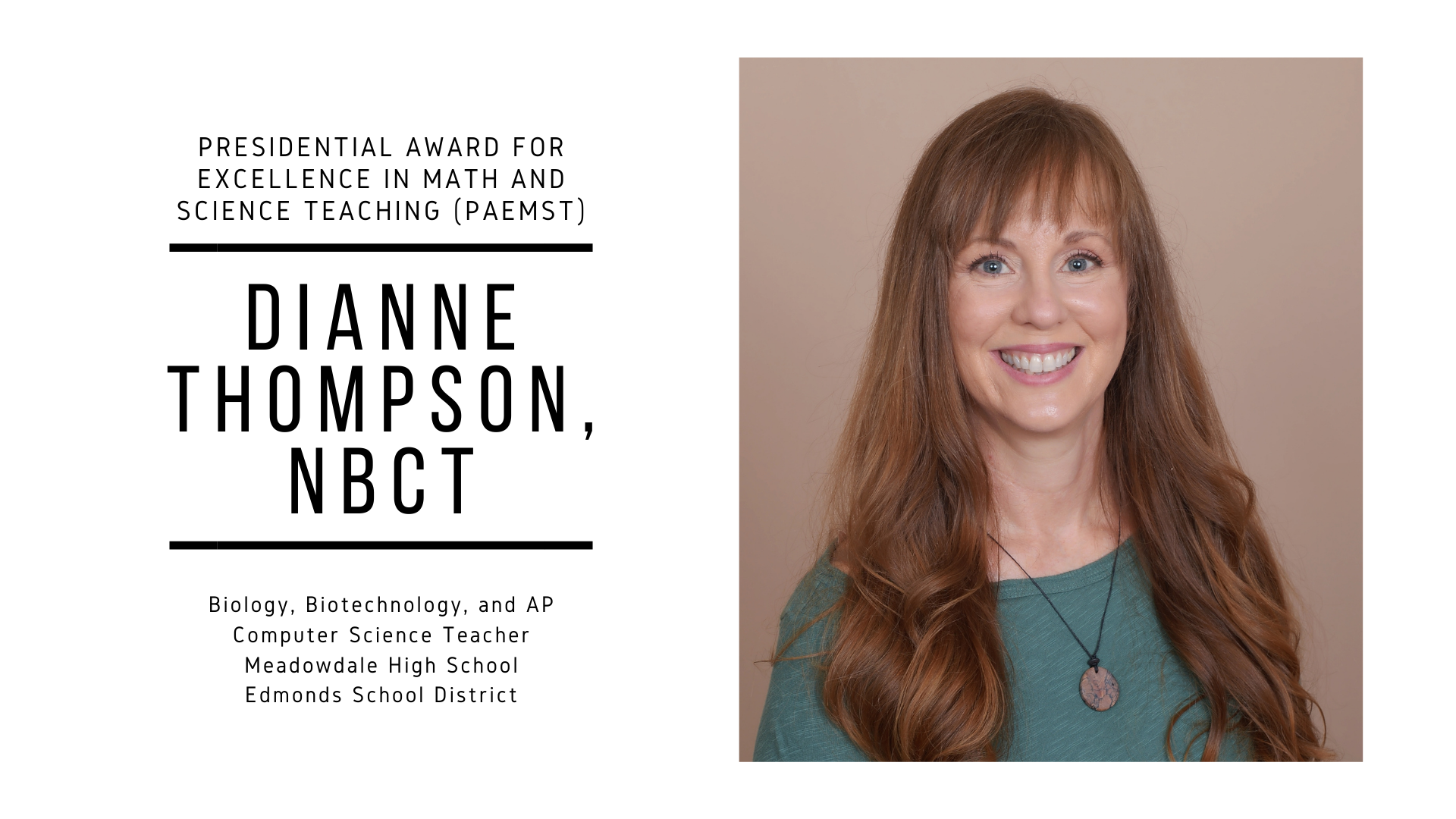 PAEMST Spotlight: Dianne Thompson, NBCT | by The Office of ...