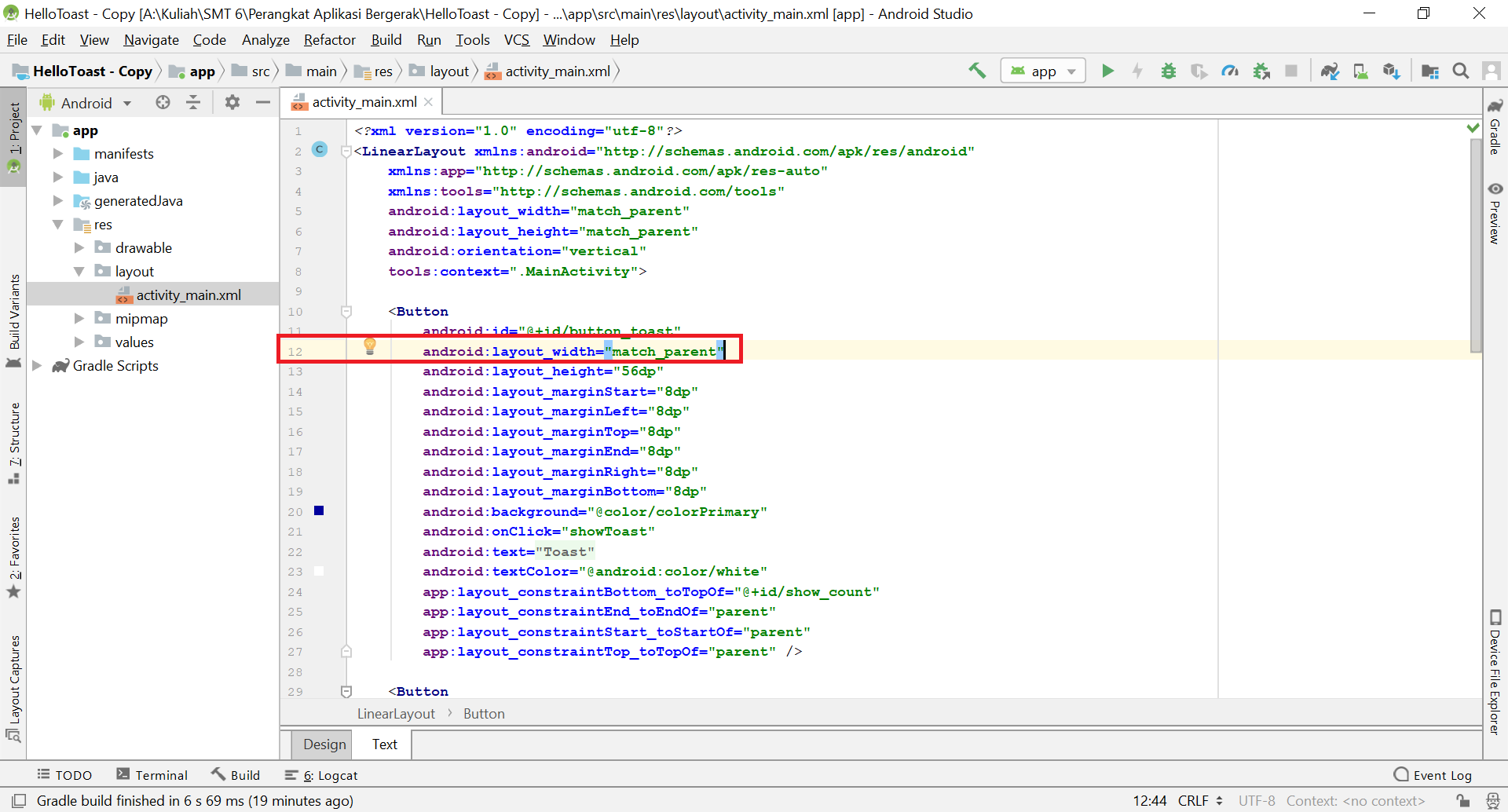 Android Fundamentals 1.2 Part B: Layout Editor - Android Studio - Medium