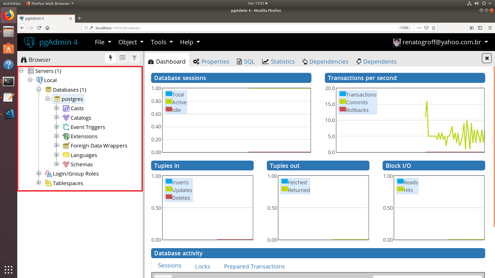 Postgresql Docker Executando Uma Instância E O Pgadmin