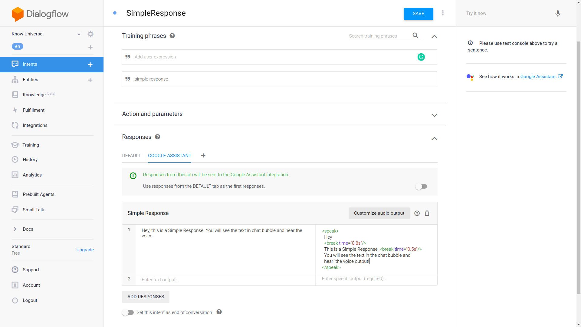 Hey Google, a little bit richer!. Hola! Surely, Actions On Google ...