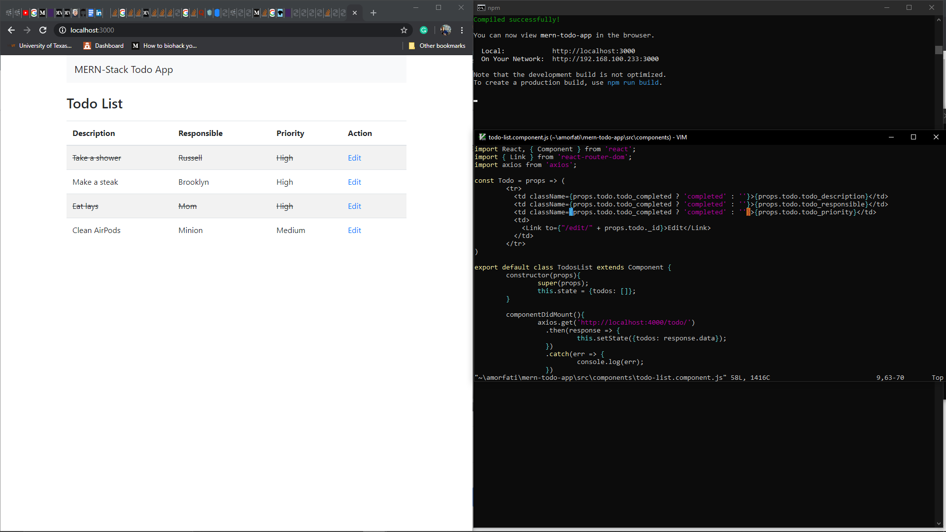 #100DaysOfCode Day 34: Finishing MERN To-Do Application | by Richard Russell | Cold Brew Code ...