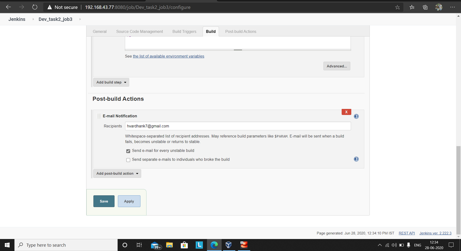 Integration Of Github Jenkins Docker And Running A Container Html Or Php By Hvardhank