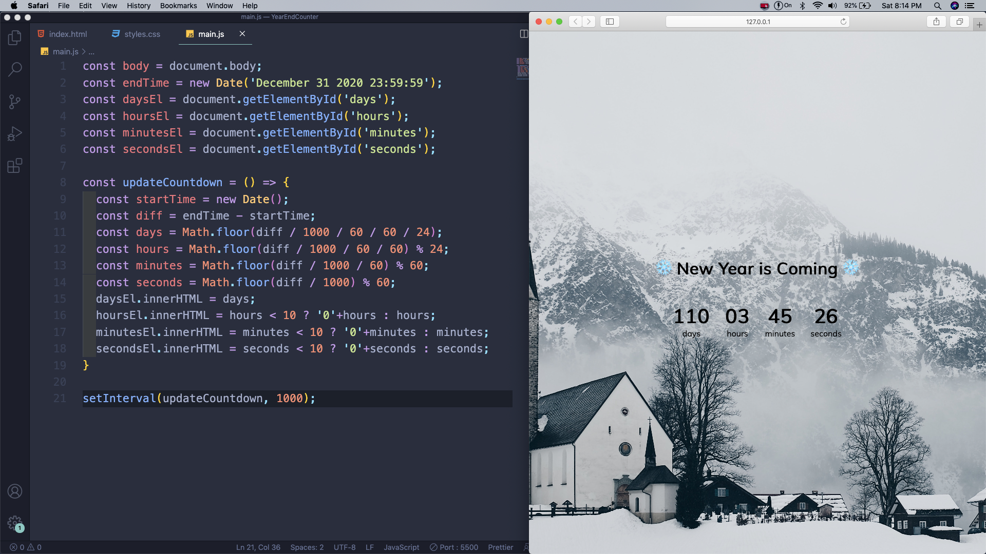 Create a Year End Counter in JavaScript | by Nabendu Biswas | The Startup | Sep, 2020 | Medium