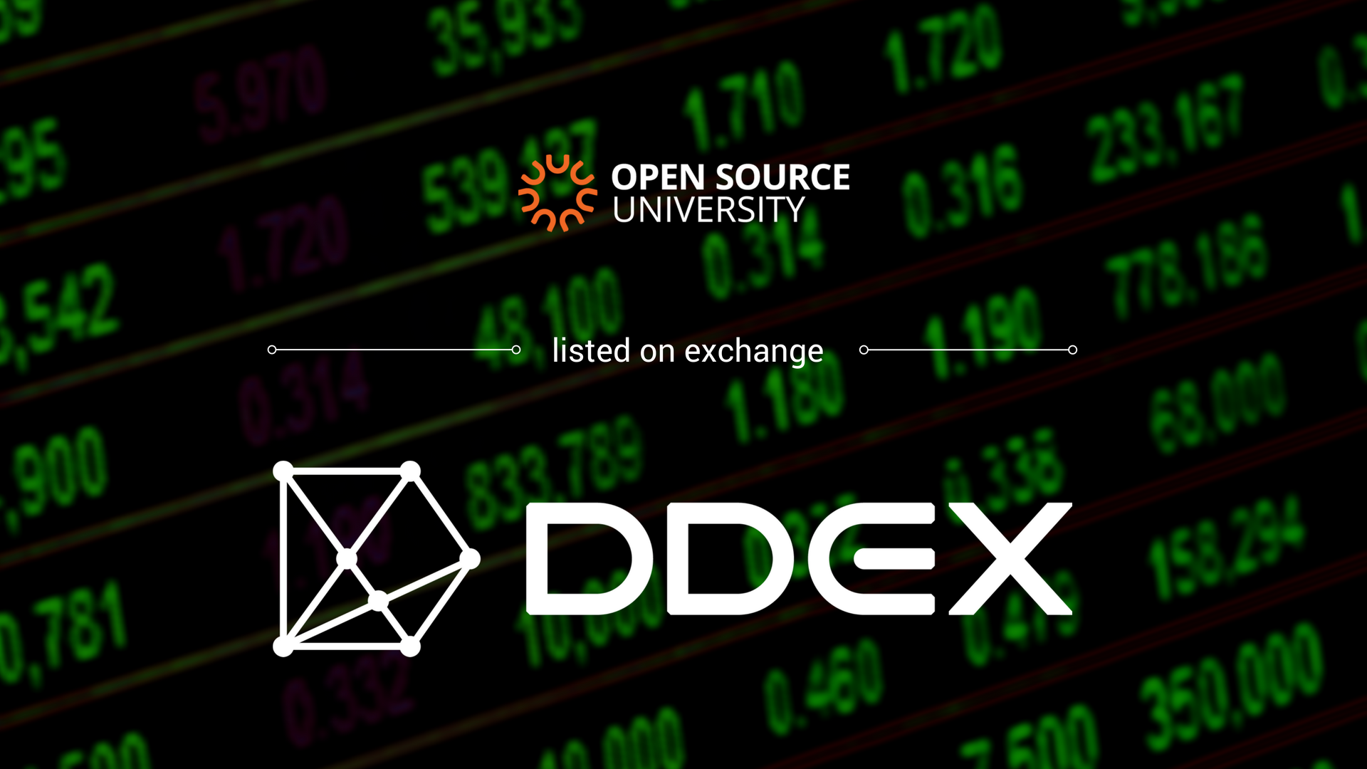 OS.University token listed on DDEX | by Open Source University | Medium
