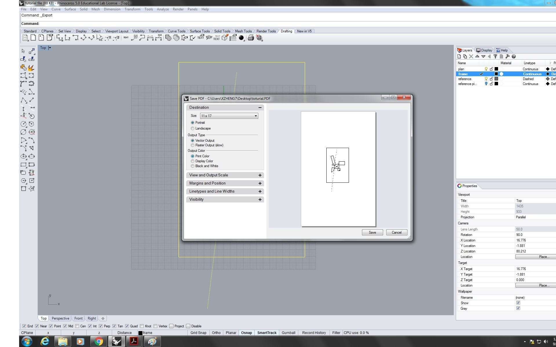 Exporting 2D drafting from Rhino to PDF | by Xulong | DPro | Medium