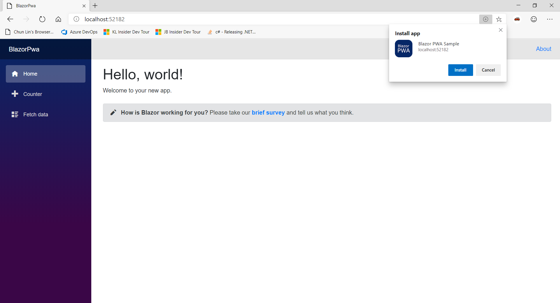 Create Pwa With Blazor And Asp Net Core 3 Preview By Goh Chun Lin Blazor Pwa Medium