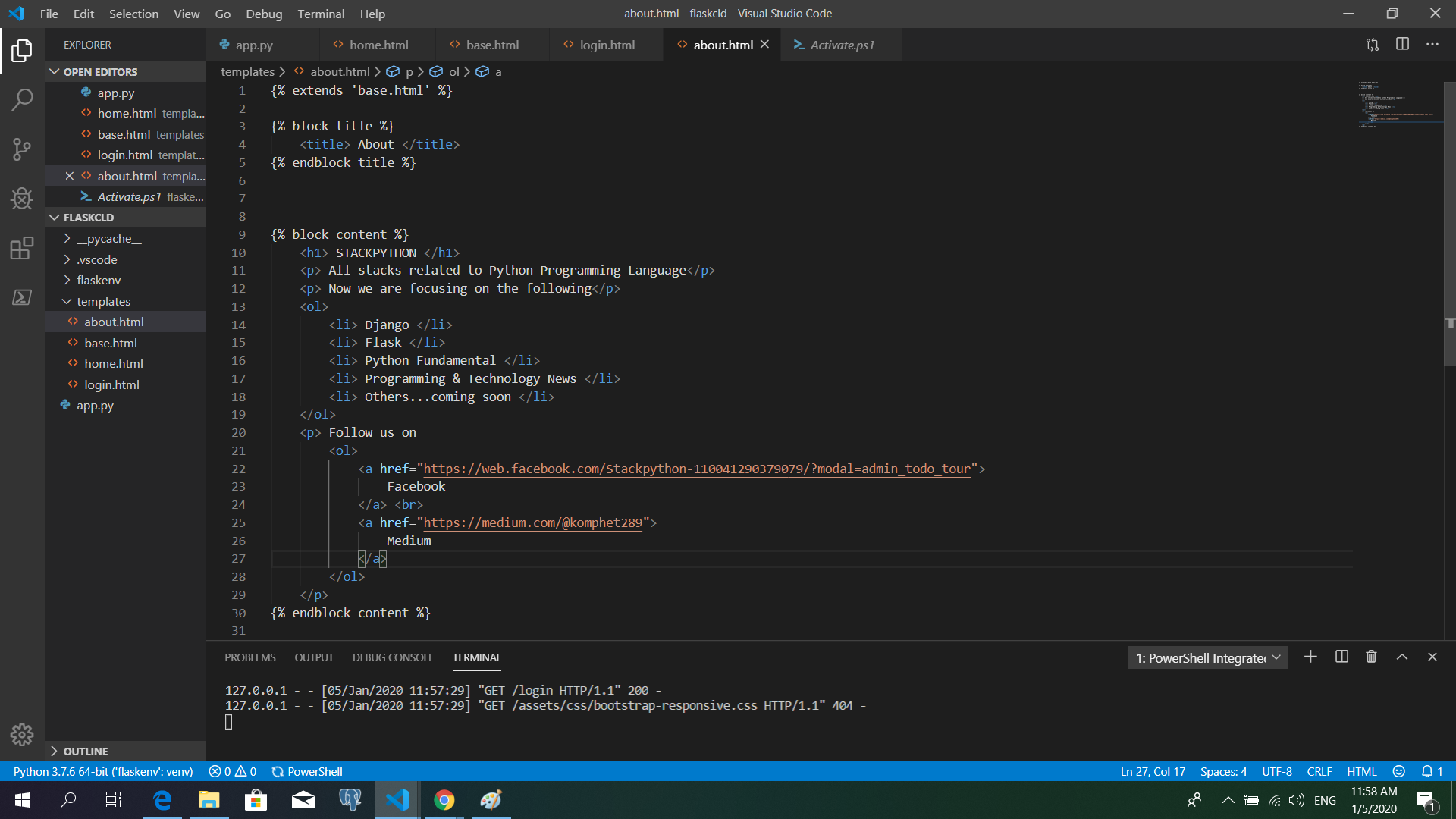Python Flask with NGROK(Guideline Series before 101 Official Series) | by stackpython | Medium