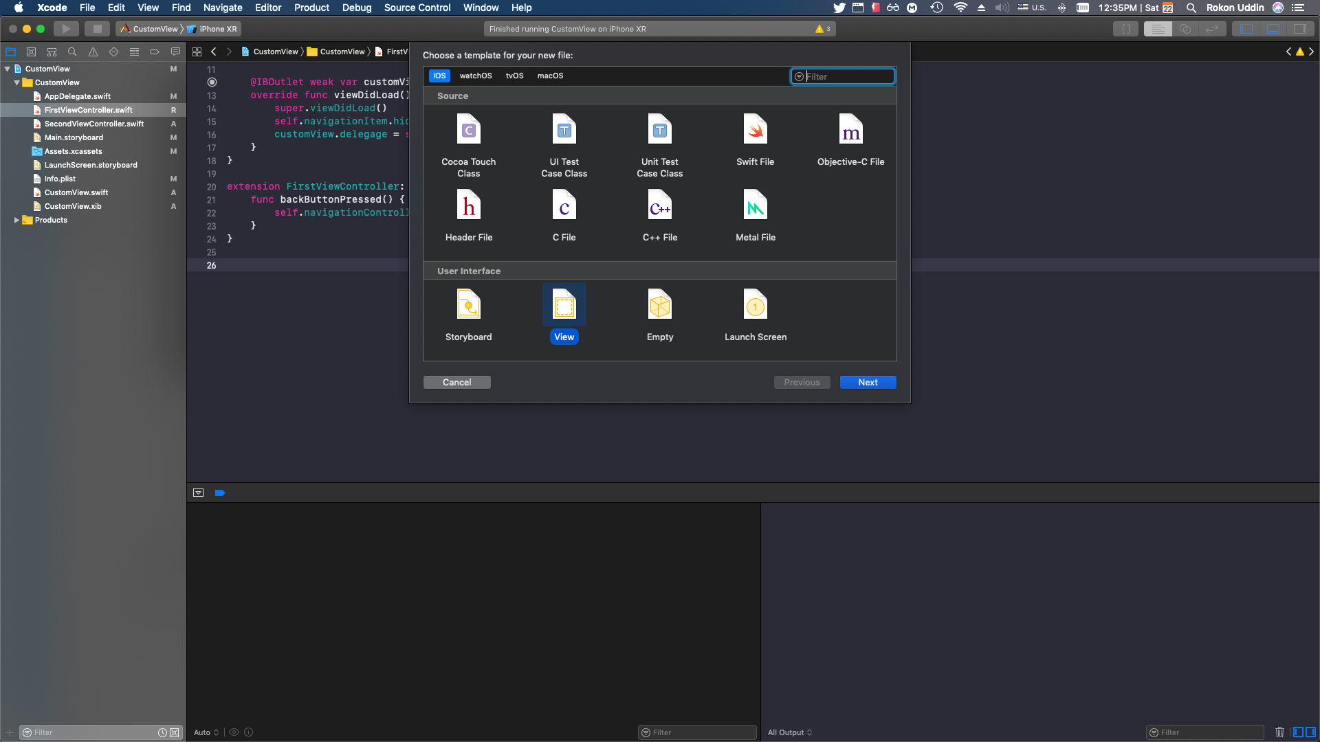 iOS Custom UIView from .xib. A neat and comprehensive example of… | by Mohammed Rokon Uddin ...