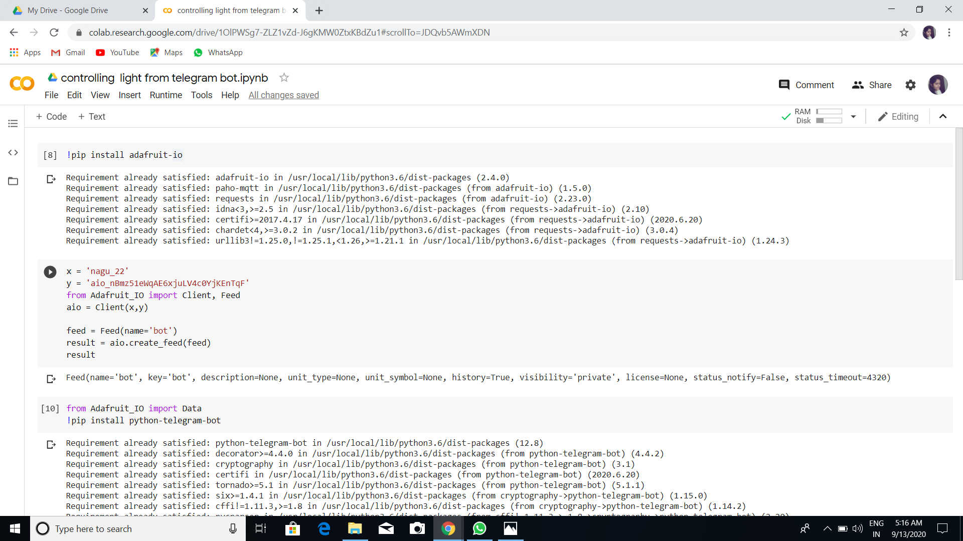 Controlling light from Telegram Bot | by Nagavenireddy | Medium