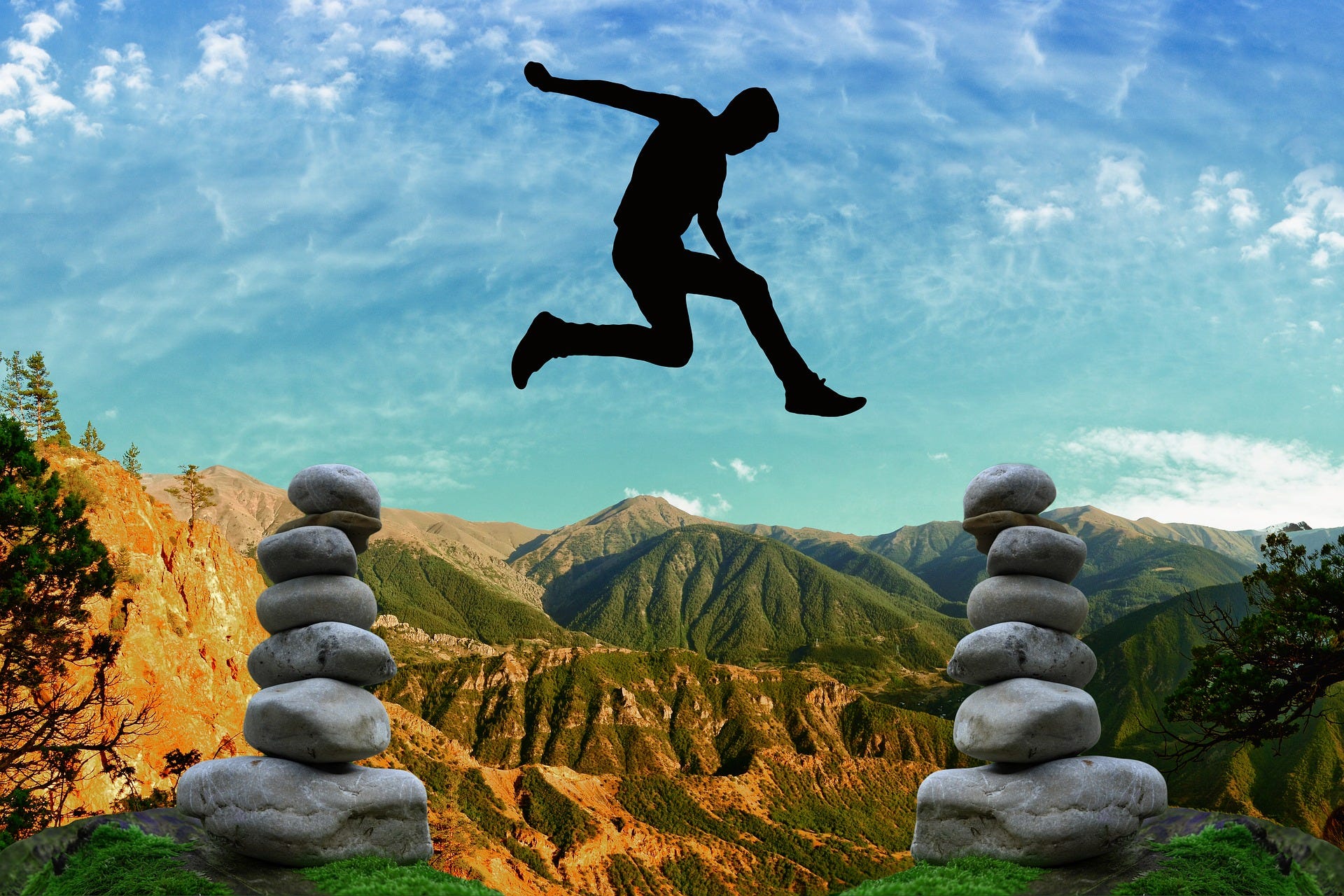 this is what courage looks like. natural chasms separate by leaps of ...