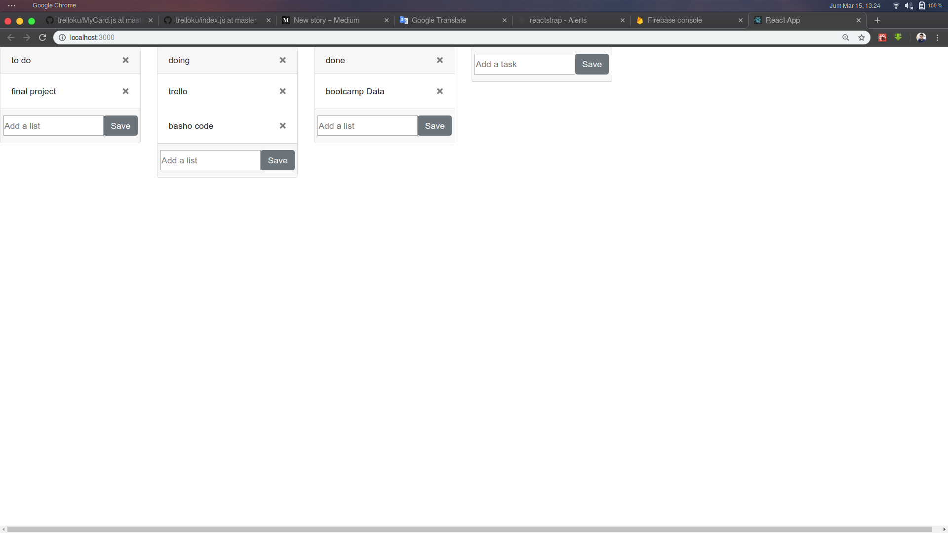 Trello clone with ReactJS and Firebase | by Ikhda Muhammad Wildani | Medium