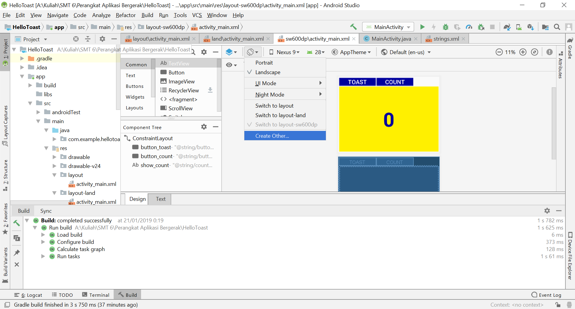Android Fundamentals 1.2 Part B: Layout Editor - Android Studio - Medium