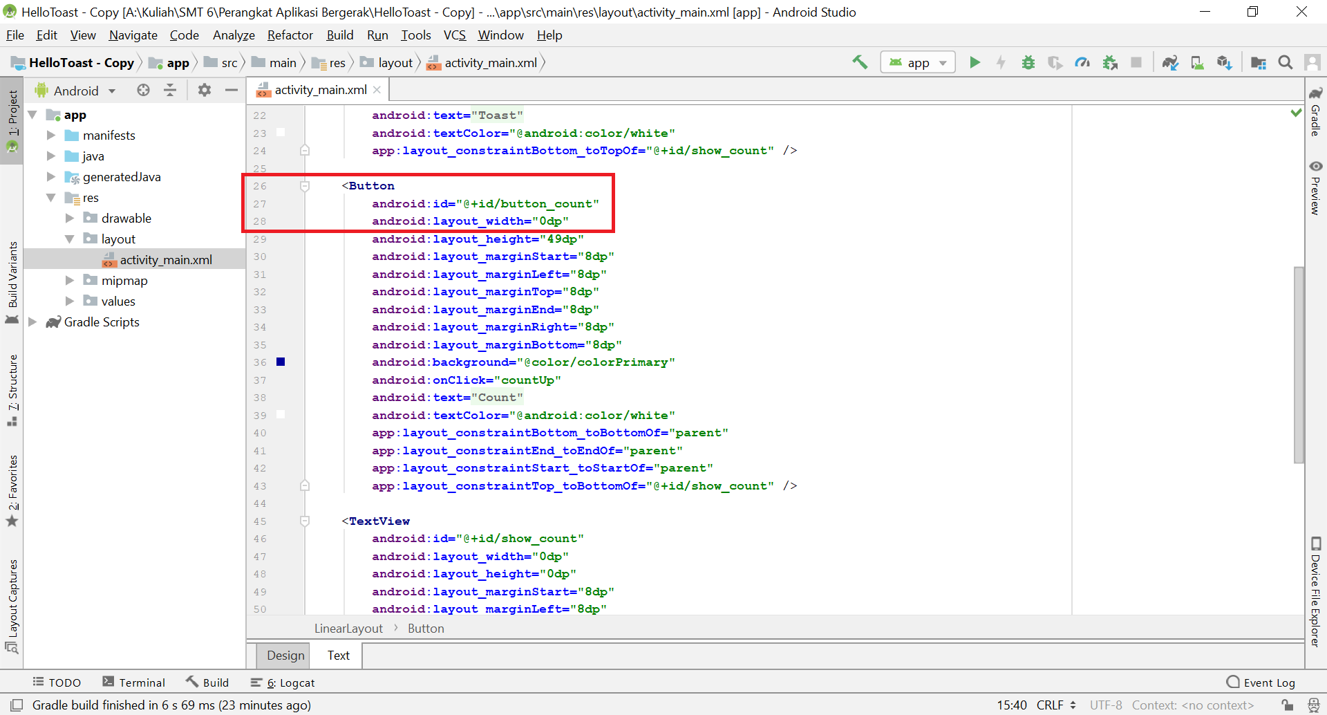 Android Fundamentals 1.2 Part B: Layout Editor - Android Studio - Medium