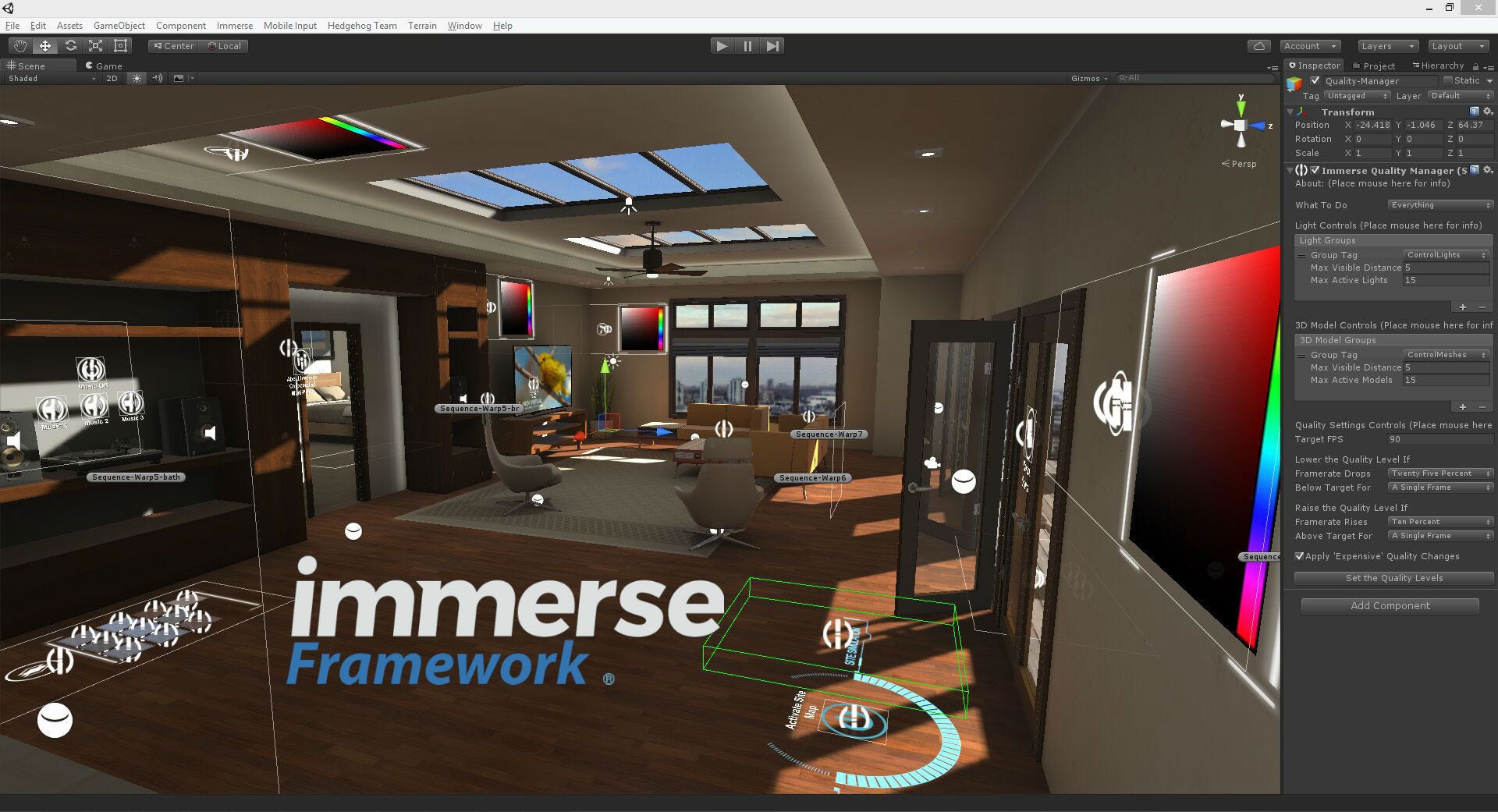Evolution of a VR Development Framework with Unity + Lessons Learned