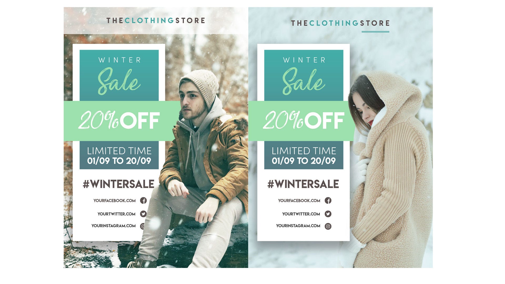 Winter Sale — Free Psd — Winter Clothing Poster Design | by Digimad ...