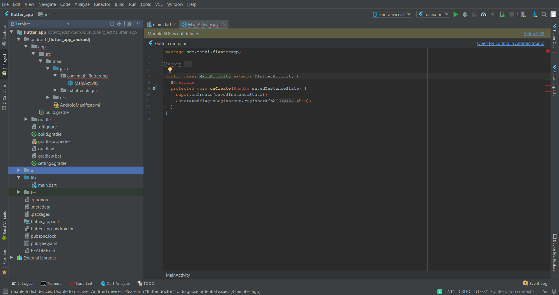 The Beginning — Flutter. Steps to create a flutter project in… | by ...