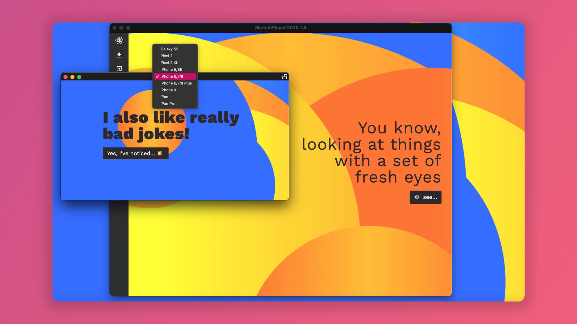 Sketch2React Update — Dark Mode and Simulators 🌛📱 | by Juan Maguid | Sketch2React | Medium