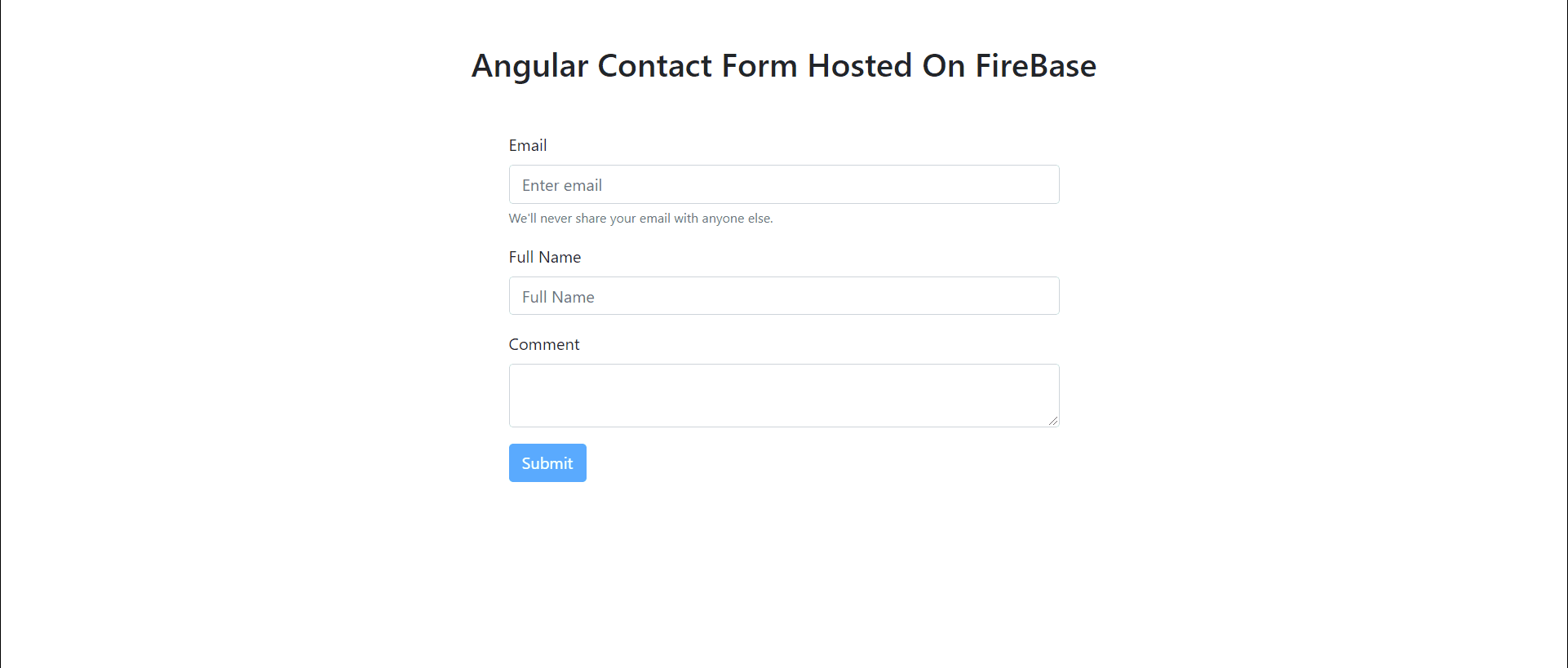 Build An Angular Contact Form and Post Data to Email | by Babatunde Lamidi | Medium