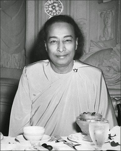 The Mahasamadhi of Yogananda. The Last Smile, A photograph taken an ...