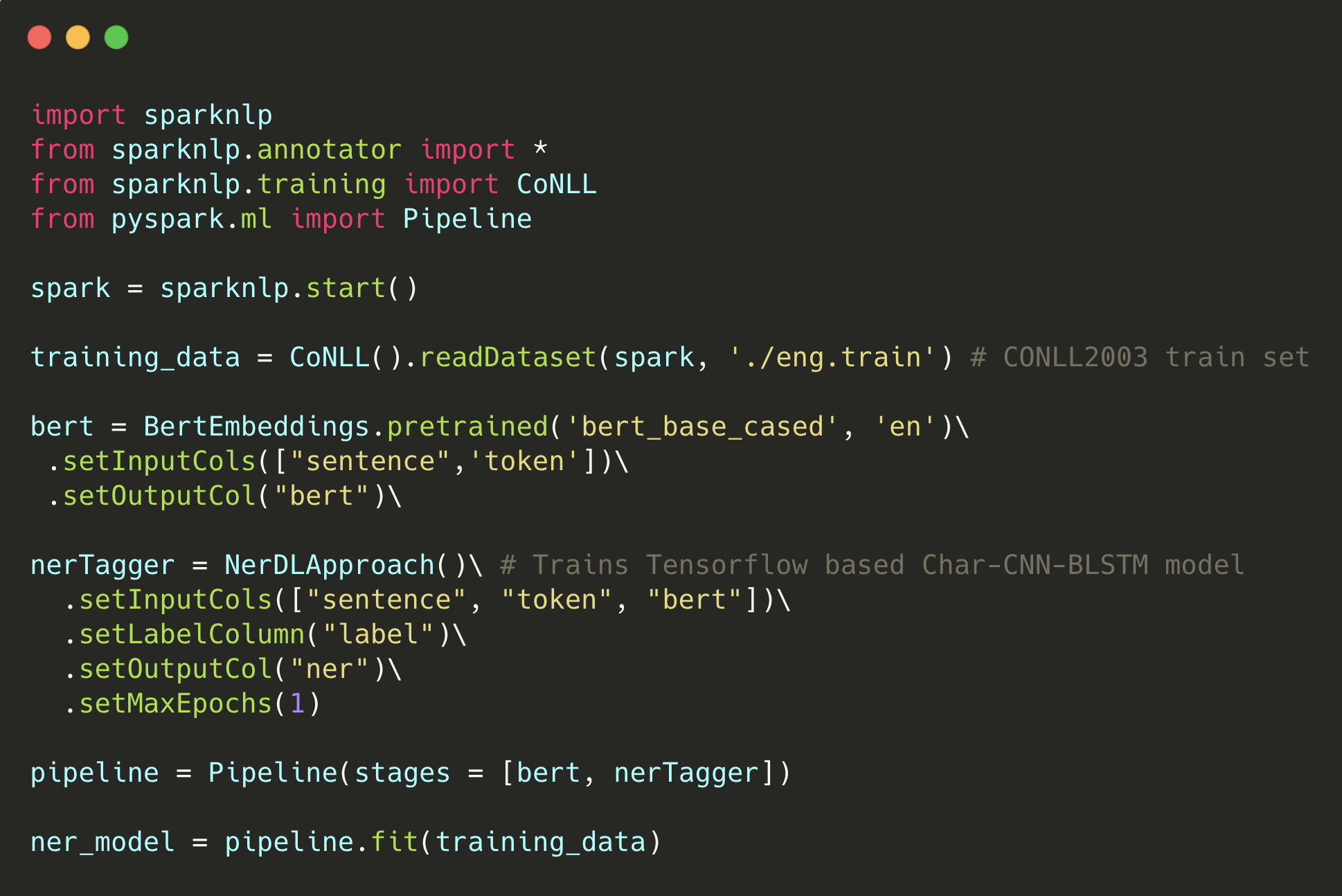 Named Entity Recognition (NER) with BERT in Spark NLP | by Veysel ...