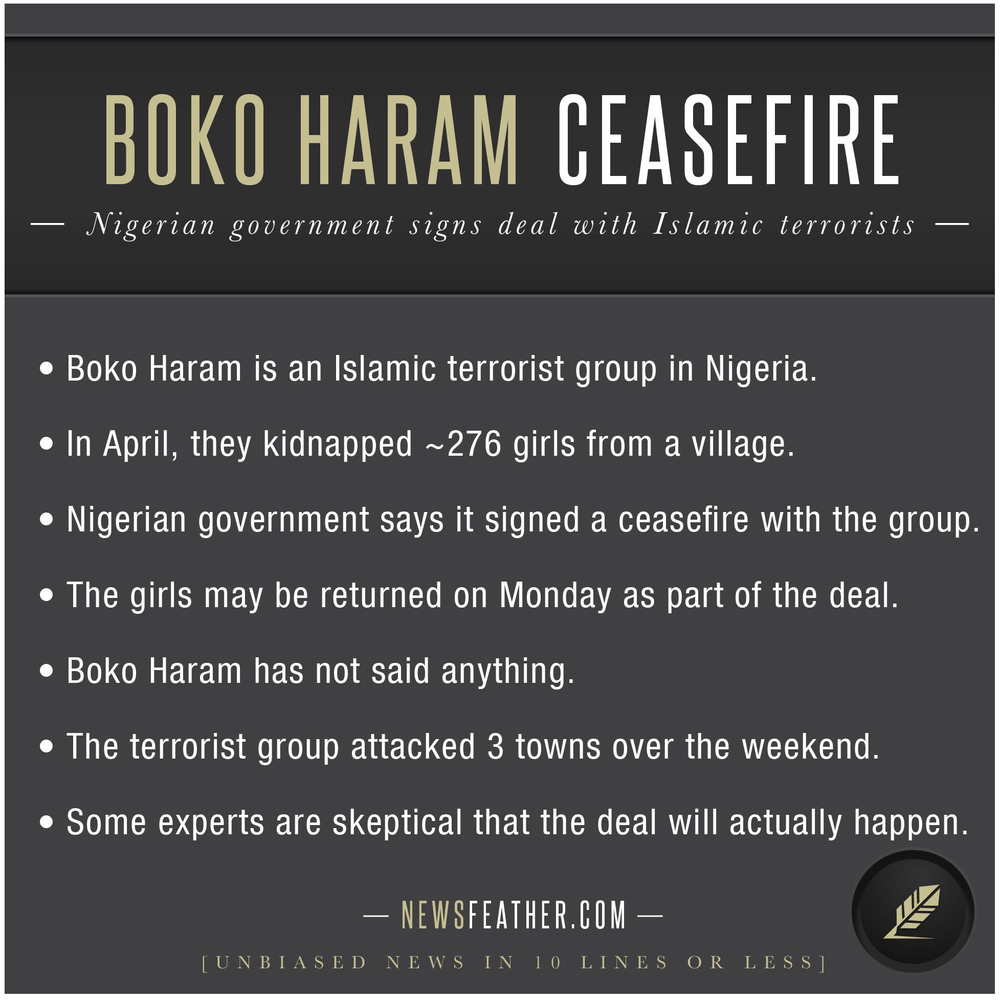 Boko Haram Ceasefire. Nigerian government signs deal with… | by News ...