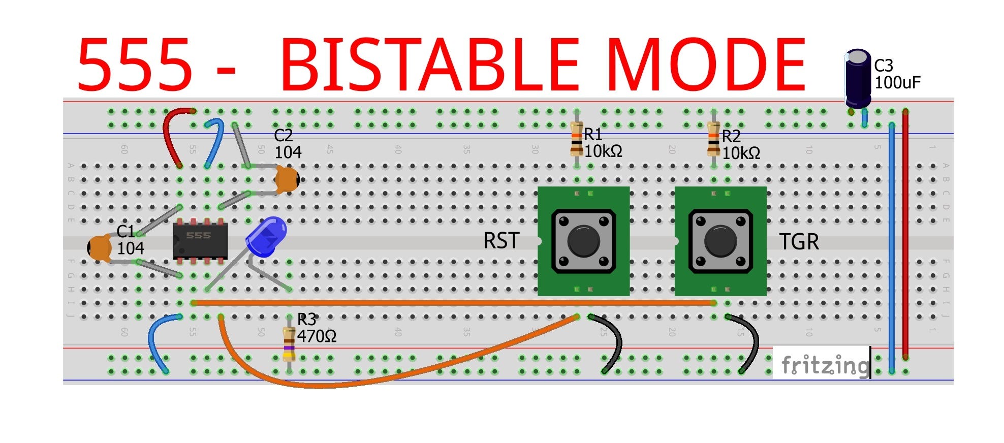 555 IC — Bistable Mode. Playing with 555 Timer — Part II —… | by J3 | Jungletronics | Medium