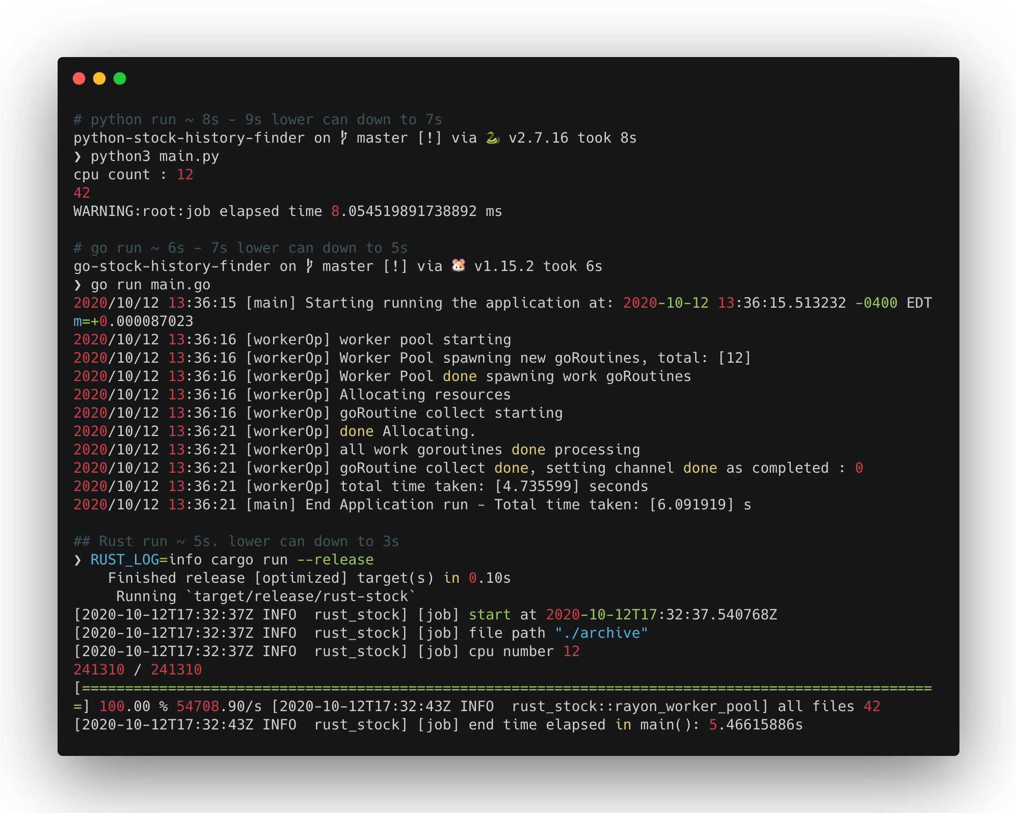 Dog Fight — Python VS Golang VS Rust for JSON Processing | by Wei Huang ...