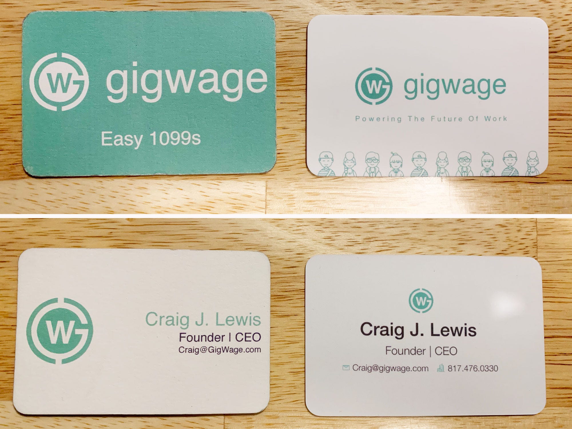 Behind The Design Of Our New Business Cards | by GigWage | Gig Wage ...