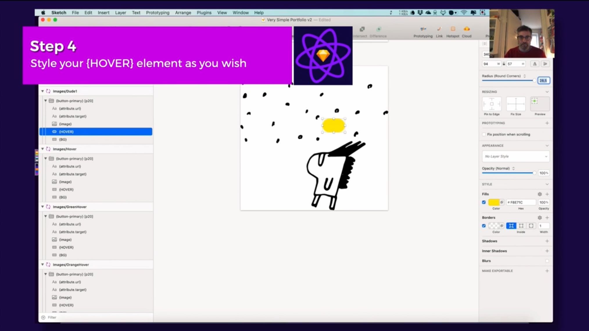 How to create image links and style them with hover effects | by Juan Maguid | Sketch2React | Medium