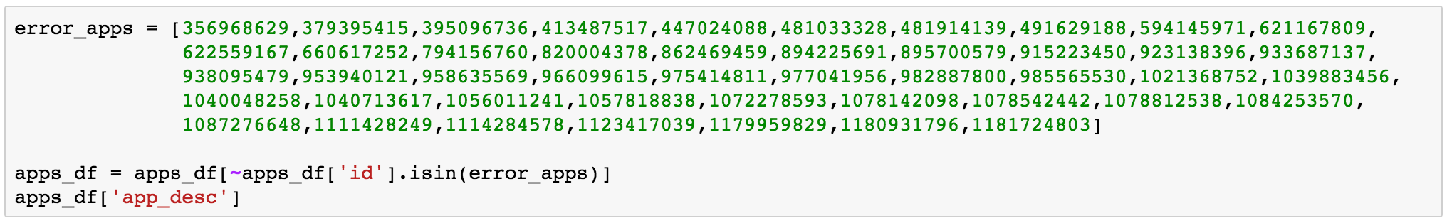 What App Descriptions Tell Us: Text Data Preprocessing in Python