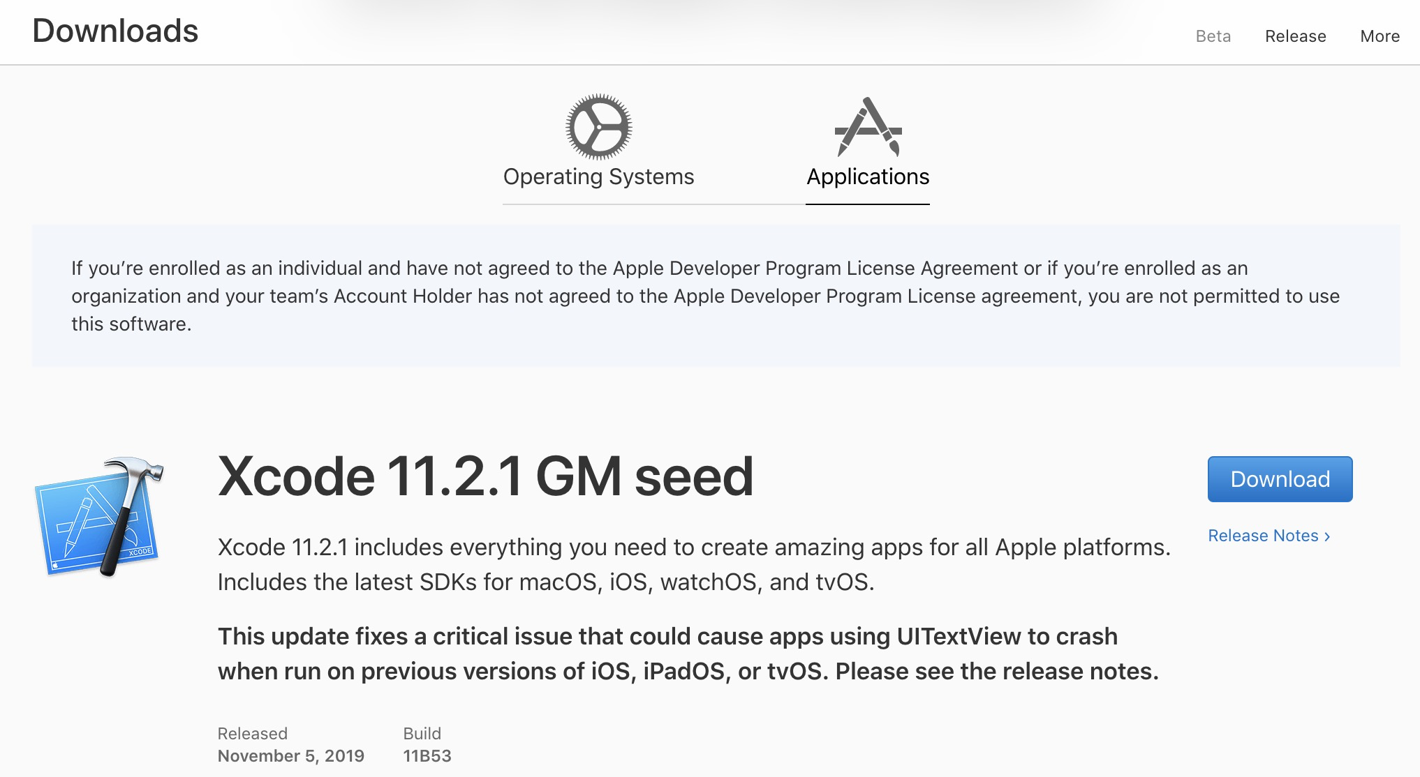 “Invalid Toolchain. Your app was built with an unsupported version of Xcode or SDK.”Xcode error ...