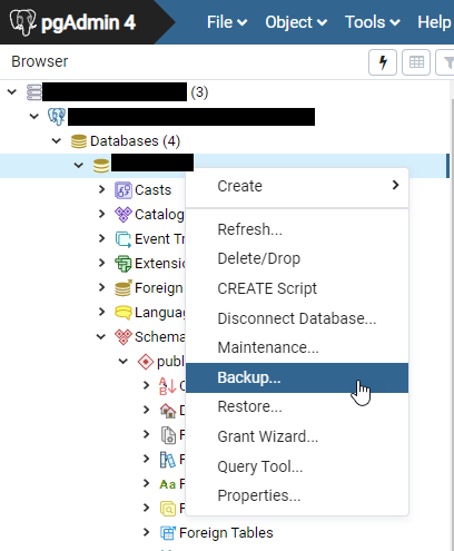 วิธี backup & restore database postgres by pgAdmin 4 | by Game dev | Medium