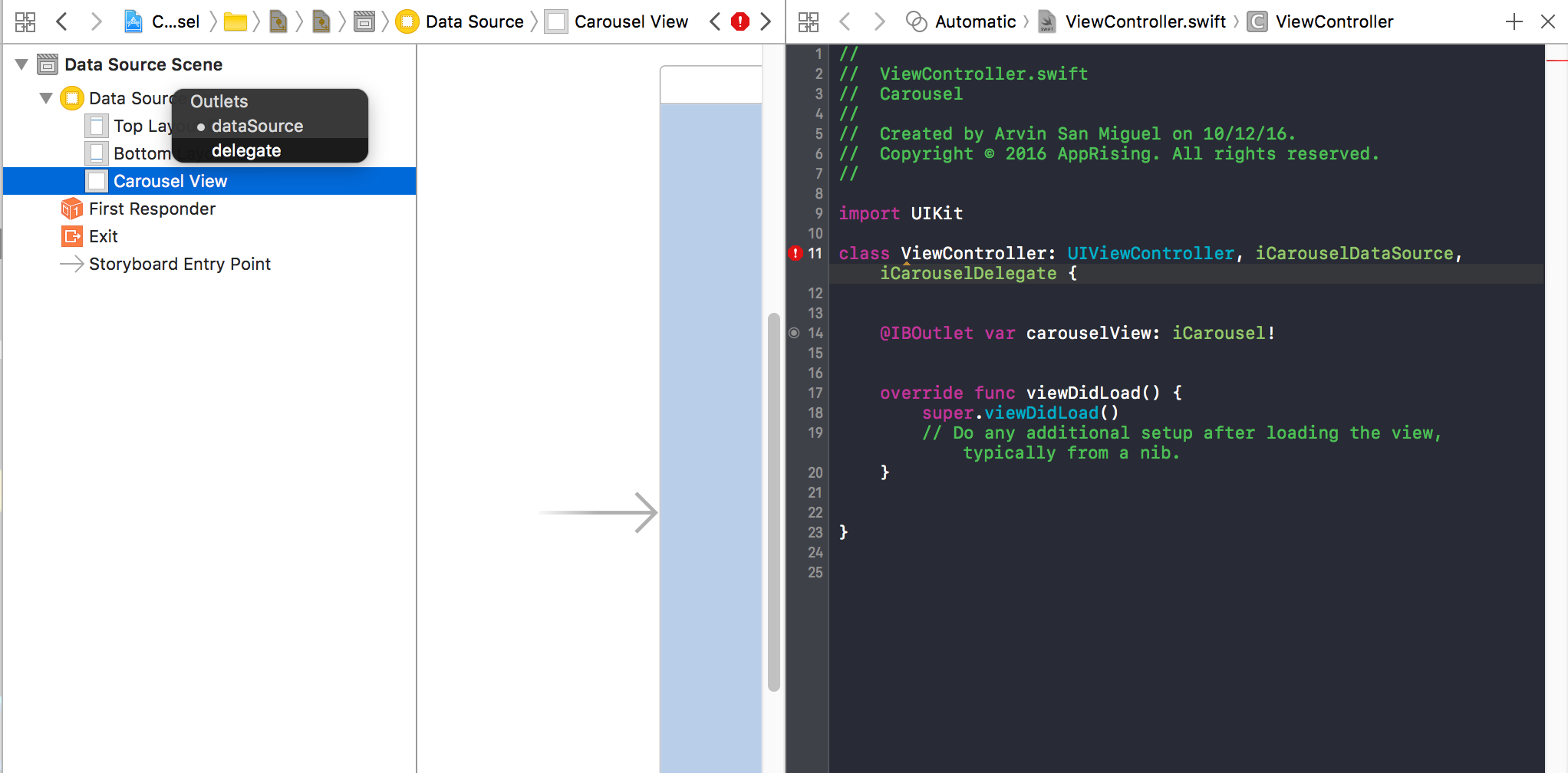 iCarousel Walkthrough — Swift 3.0 - Arvin San Miguel - Medium